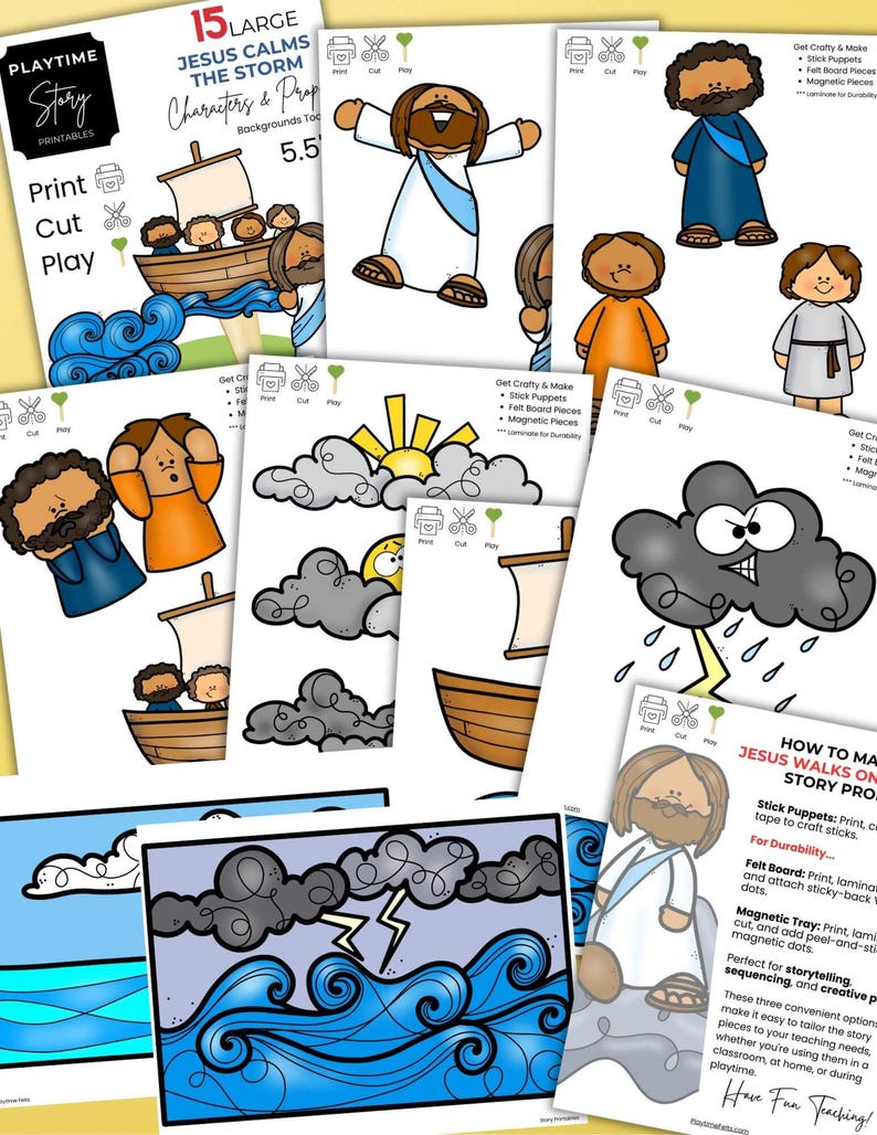 New Testament Stories for Kids Miracles of Jesus Calms the Storm ...