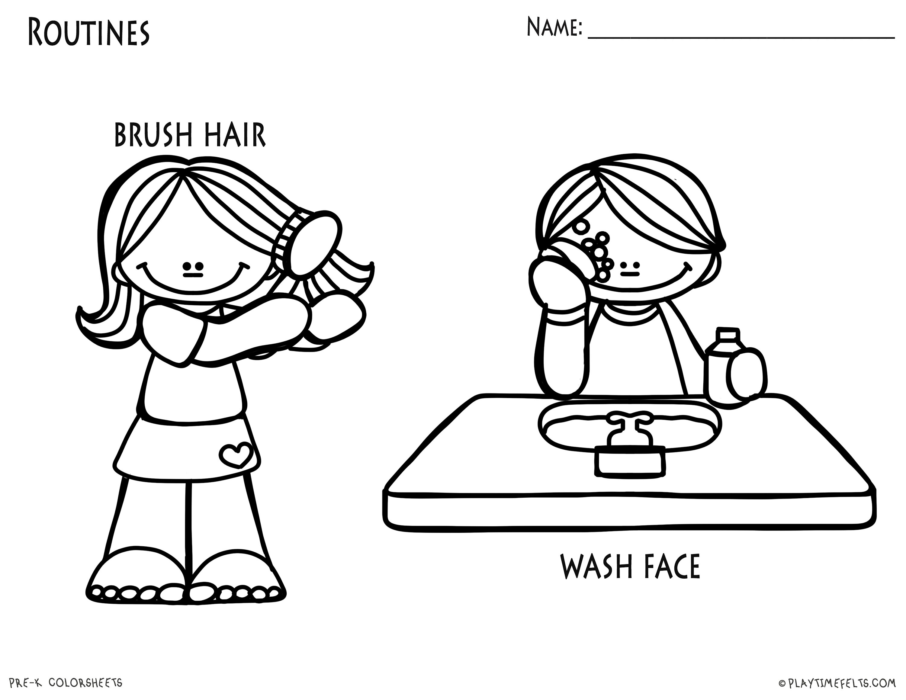 Daily Routines Pre K Printable Worksheets - Etsy