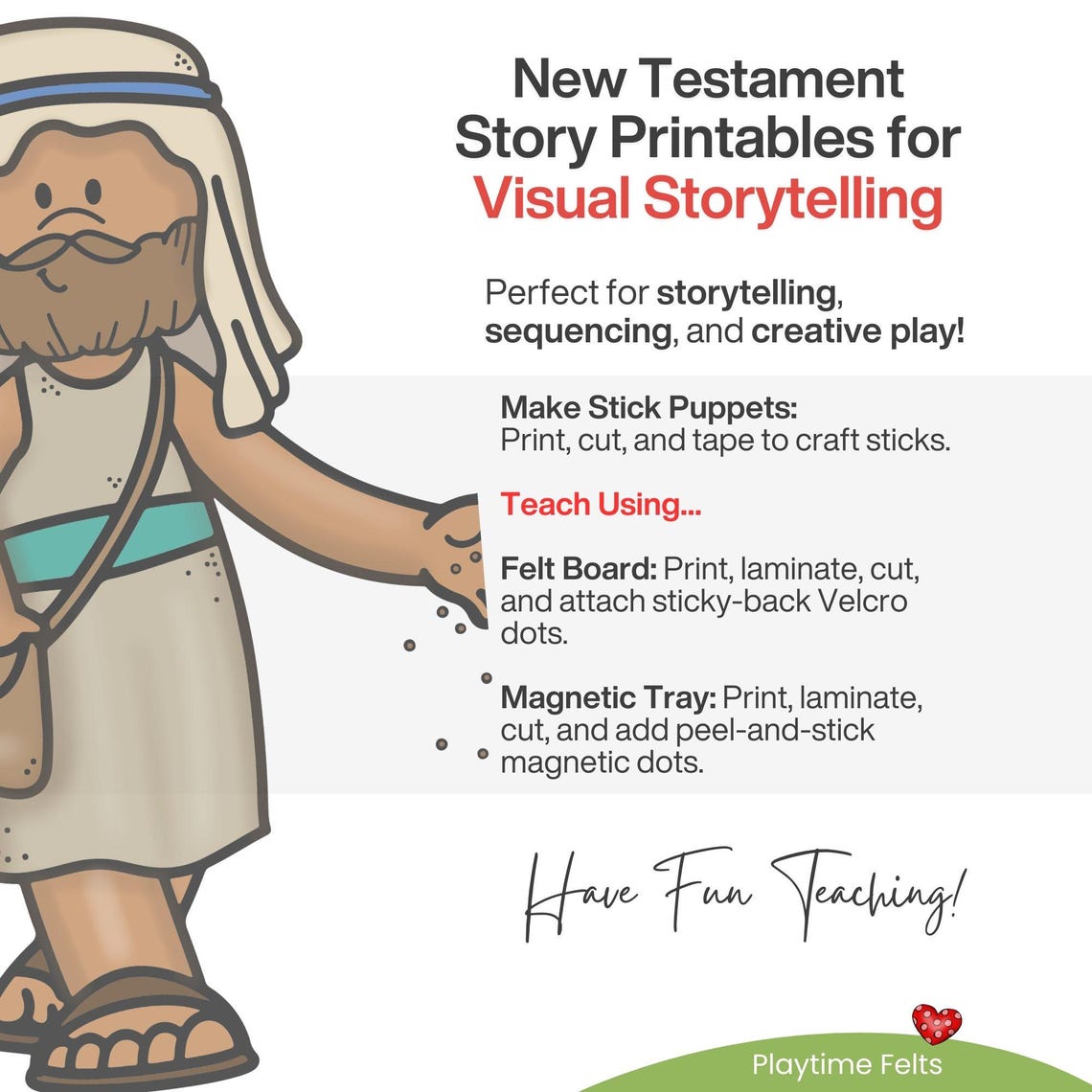 Parable of the Sower Stick Puppets, Bible Story Activity (PDF) - Etsy