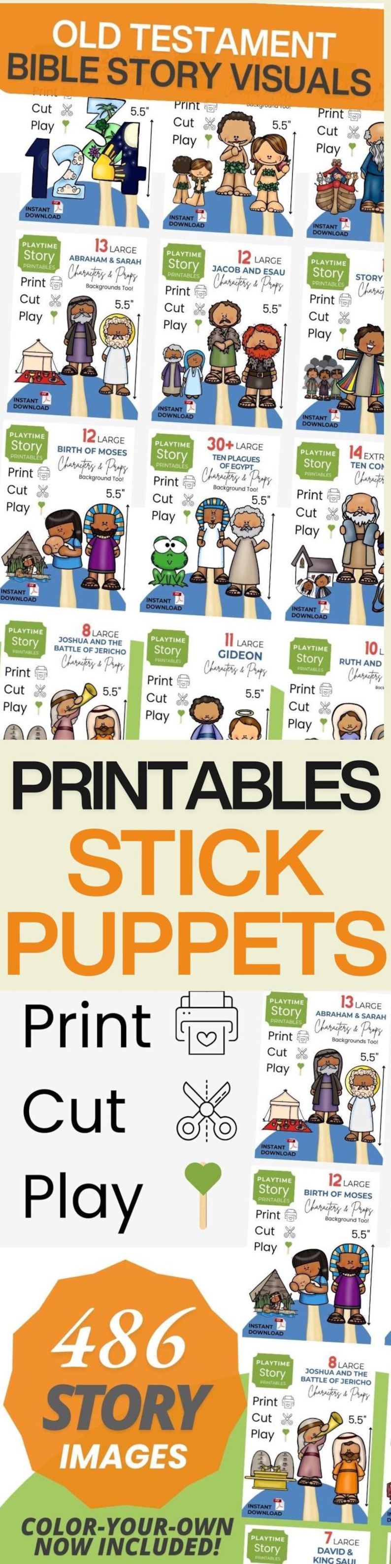 Old Testament Bible Story Puppets: Sunday School Felt Board (PDF) - Etsy