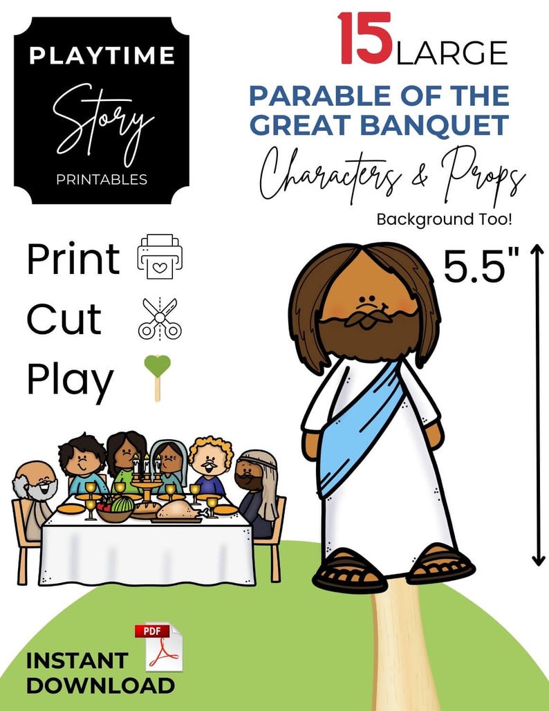 Great Banquet Parable | New Testament Story for Kids | Sequencing ...