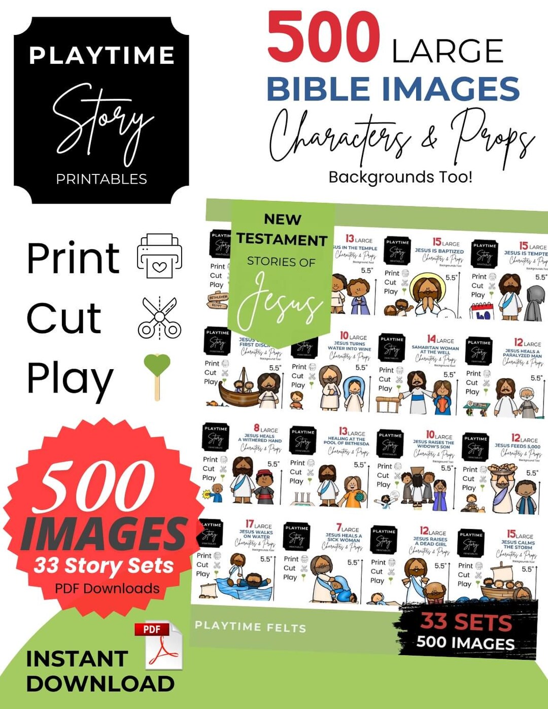 New Testament Bible Stories Printable Bible Stick Puppets for Kids ...