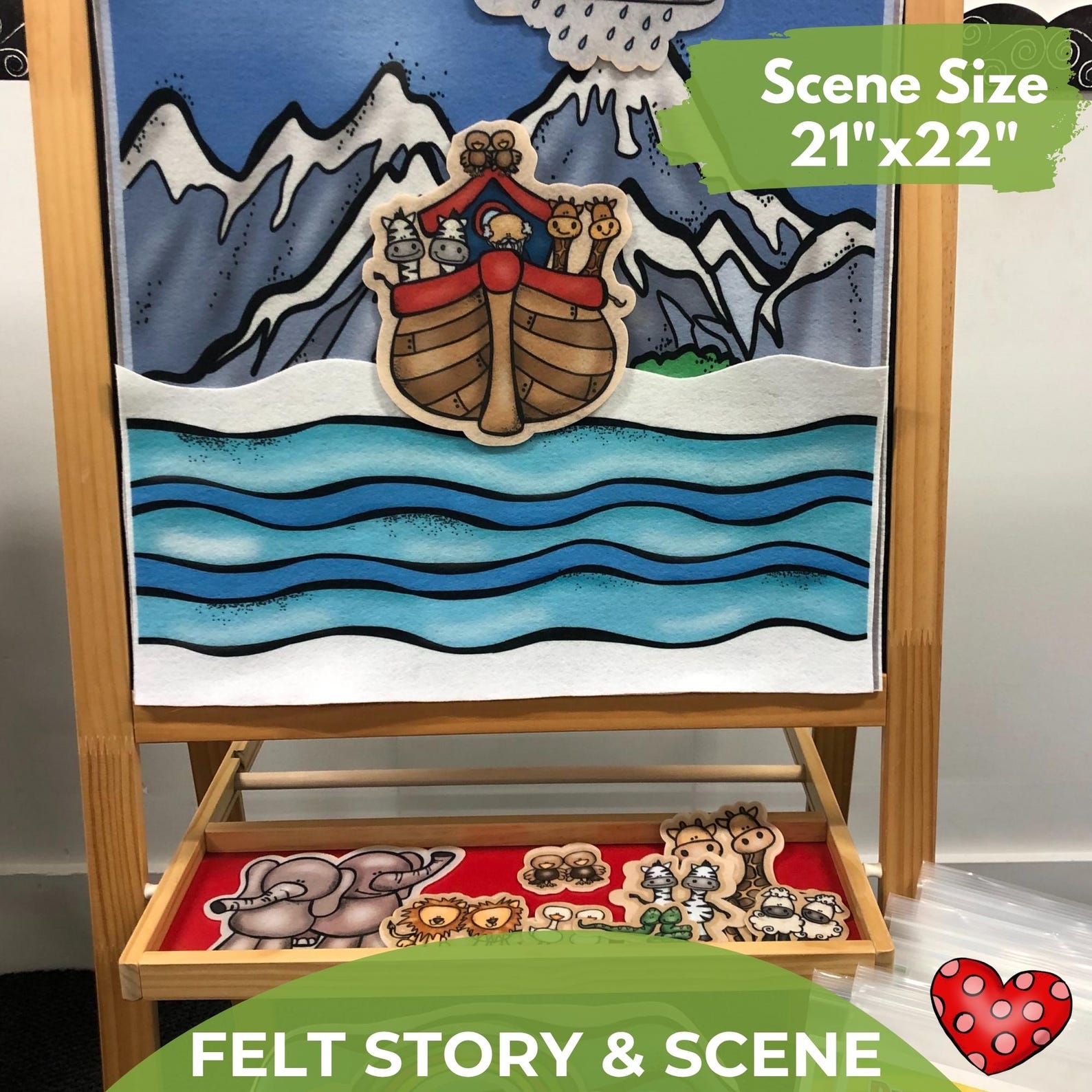 Noah's Ark Felt Board Story Set: Bible Story for Kids - Etsy