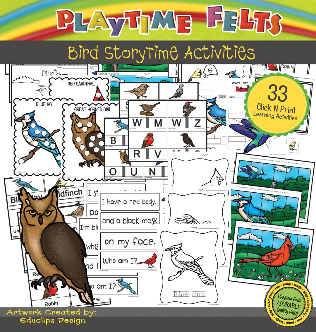 Birds Printable Worksheets Preschool-kindergarten, Montessori Printable ...