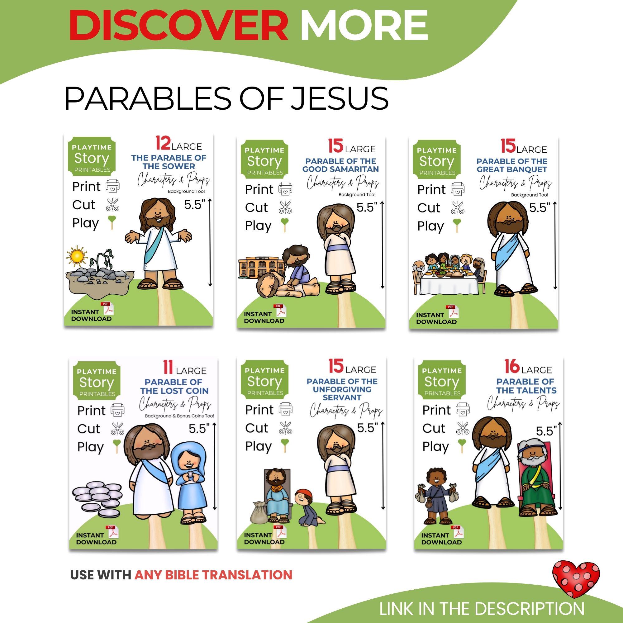 Parable of the Prodigal Son Stick Puppets Printable: New Testament ...