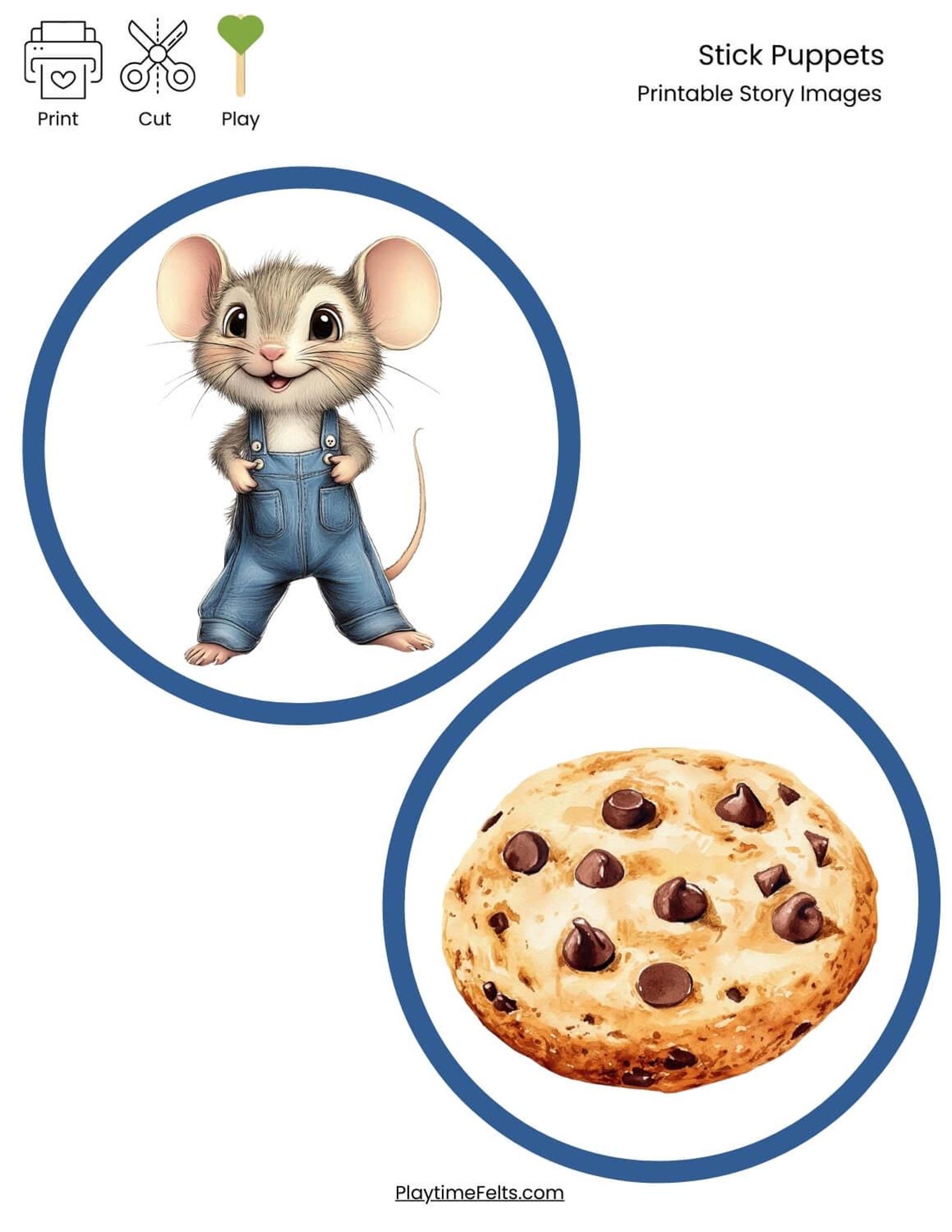 If You Give a Mouse a Cookie | Retelling Short Stories, Cut Out Puppets ...