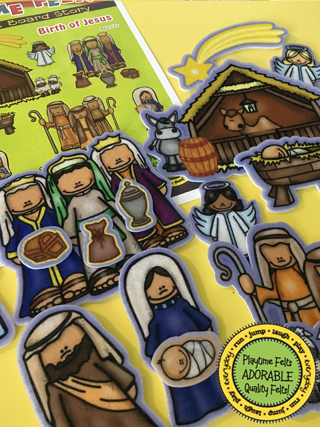 Birth of Jesus Nativity | Felt Board Stories for Pre K | Story Time ...