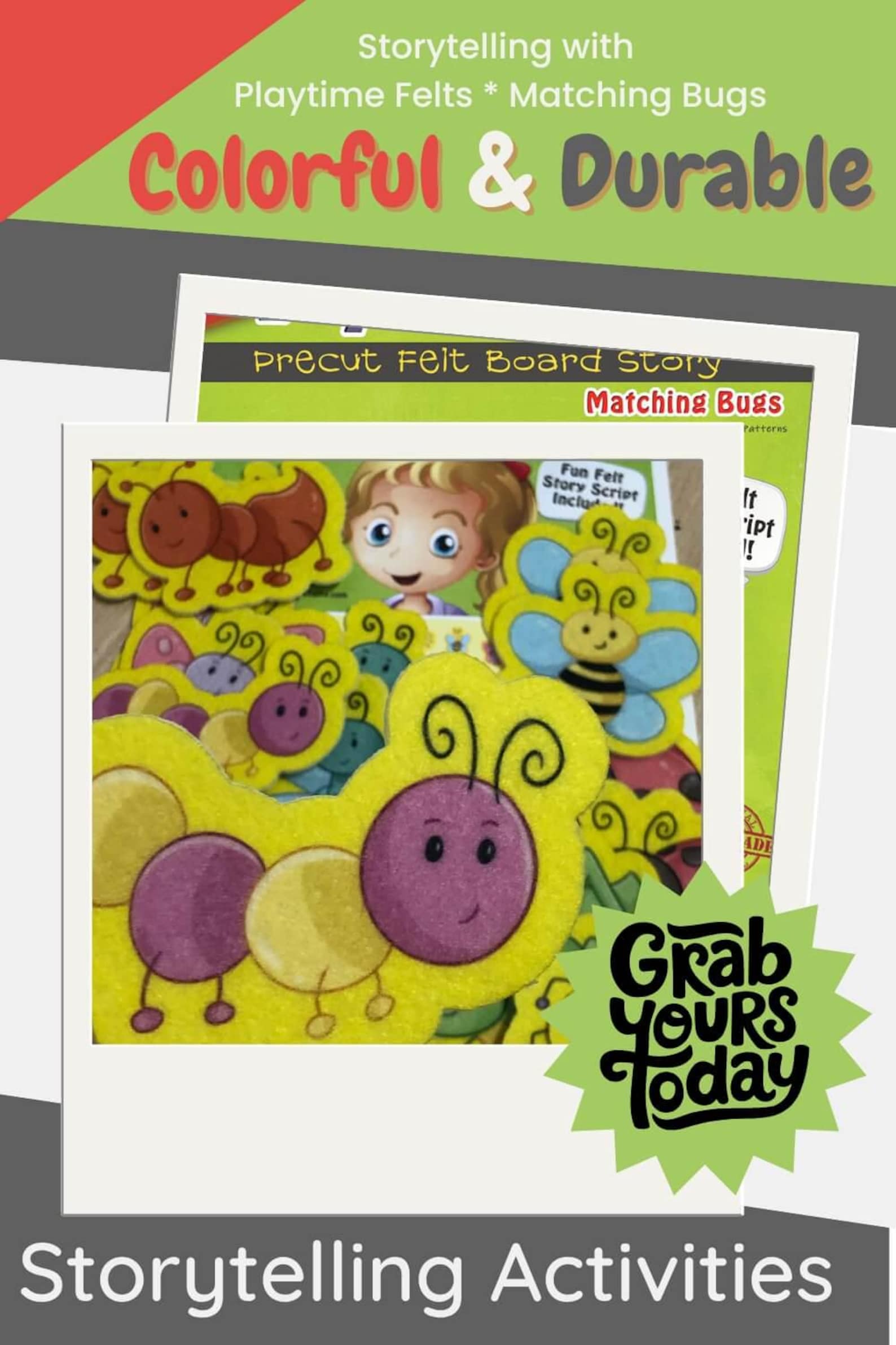 Spring Bugs | Storytime Kids Activities | Felt Board Stories for ...