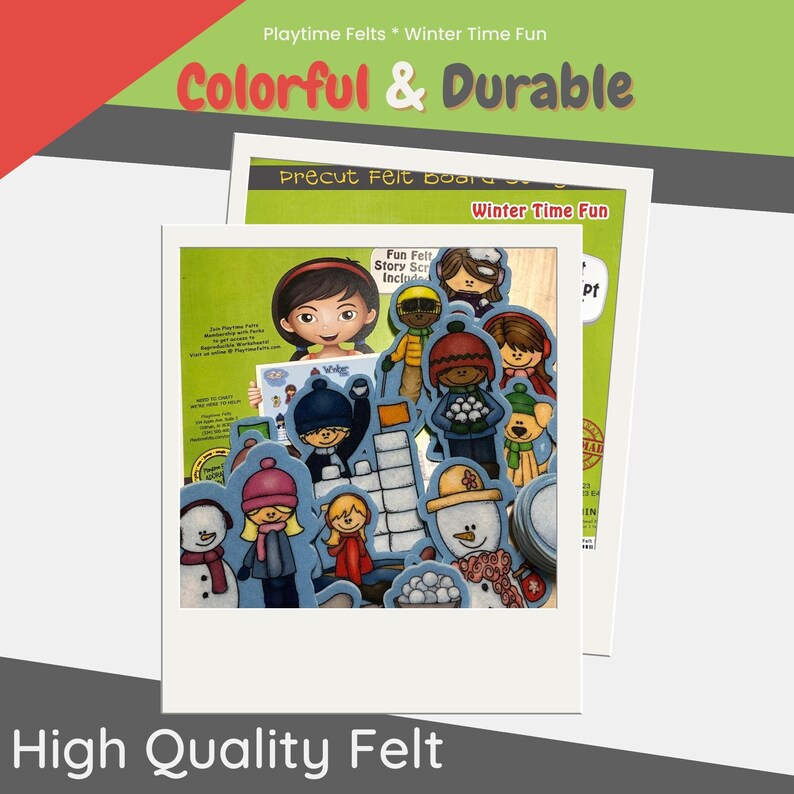 Winter Time Fun Felt Story | Playtime Felt Story | Reusable Felt Board ...