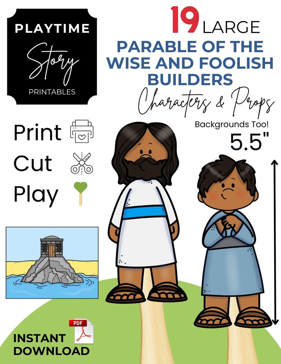 New Testament Bible Stories for Kids Parable of the Wise and Foolish ...