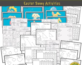 Easter Bunny Prek Worksheets Preschool-kindergarten, Montessori ...