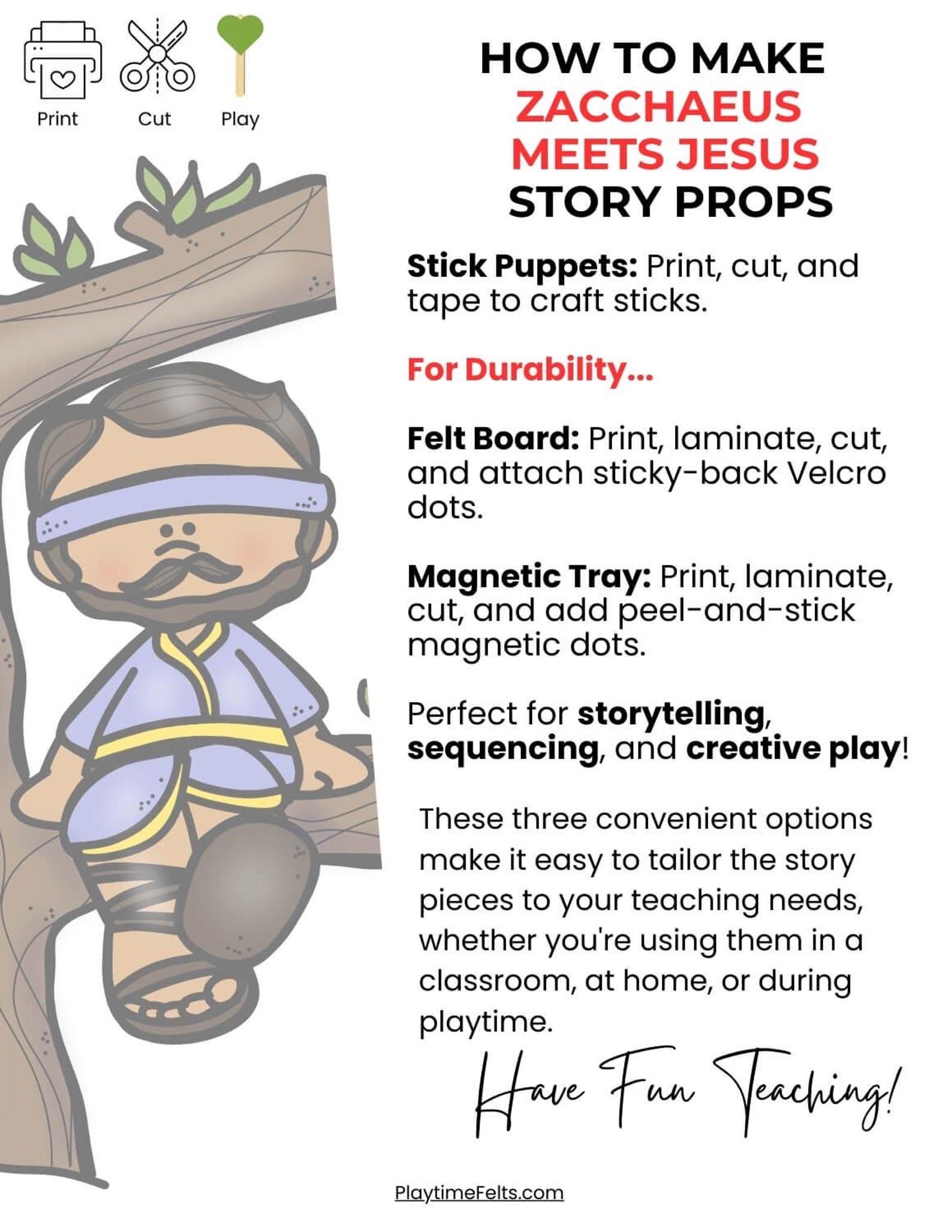 Zacchaeus Meets Jesus New Testament Bible Story for Kids Storytelling ...