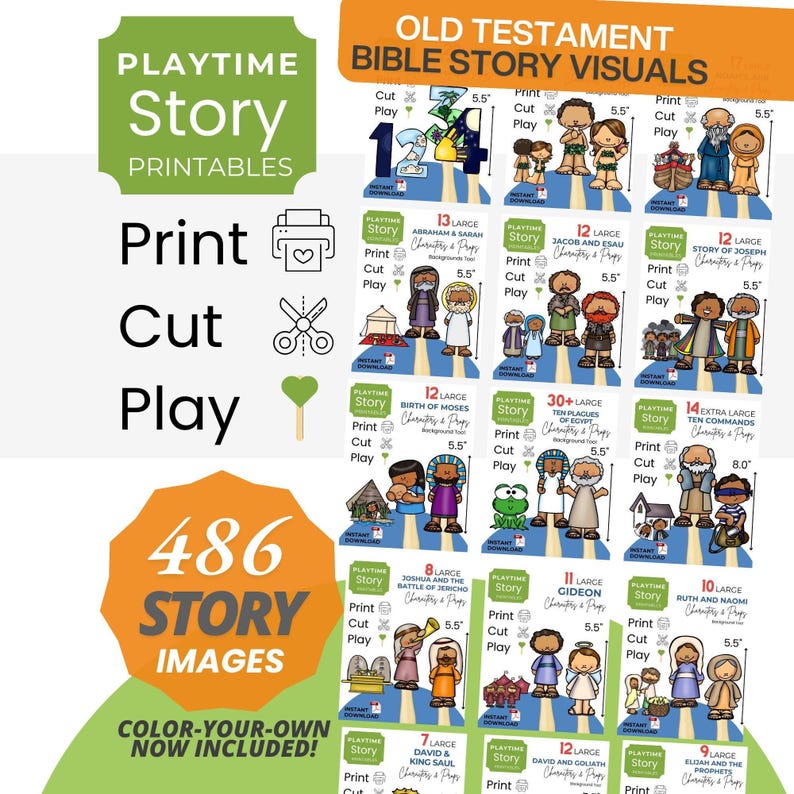 Old Testament Bible Story Puppets: Sunday School Felt Board (PDF) - Etsy