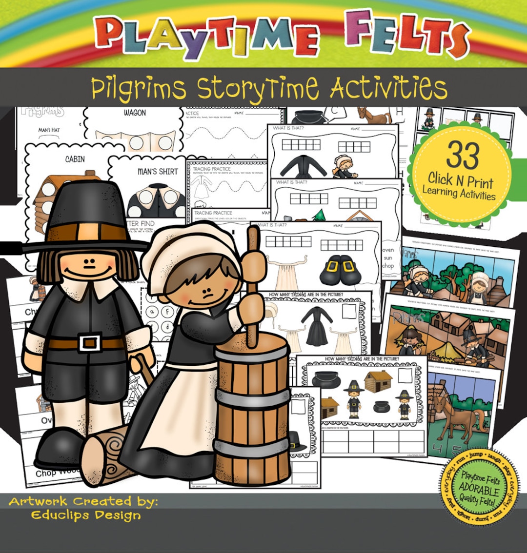 Pilgrim Chores Prek Printable Worksheets - Etsy UK