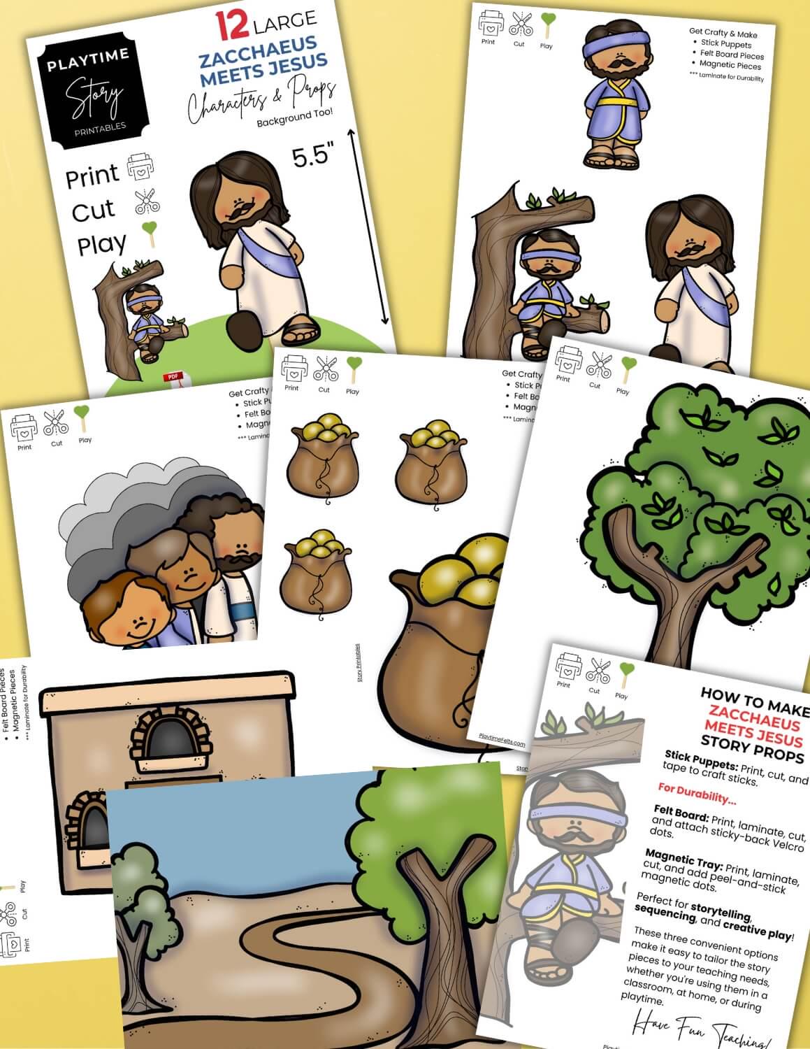 Zacchaeus Meets Jesus New Testament Bible Story for Kids Storytelling ...