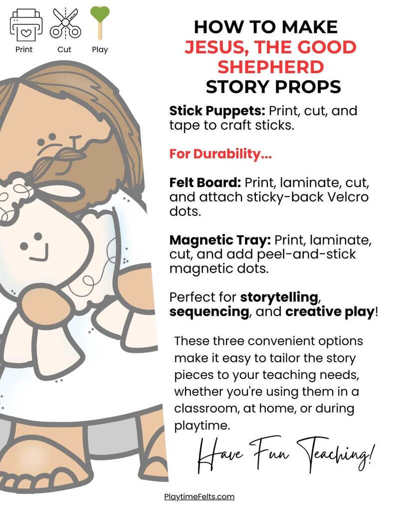 Jesus the Good Shepherd Storytelling Printables Bible Stories for Kids ...