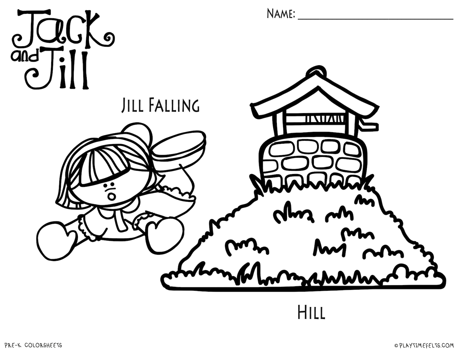 Jack and Jill Pre K Printable Worksheets - Etsy UK
