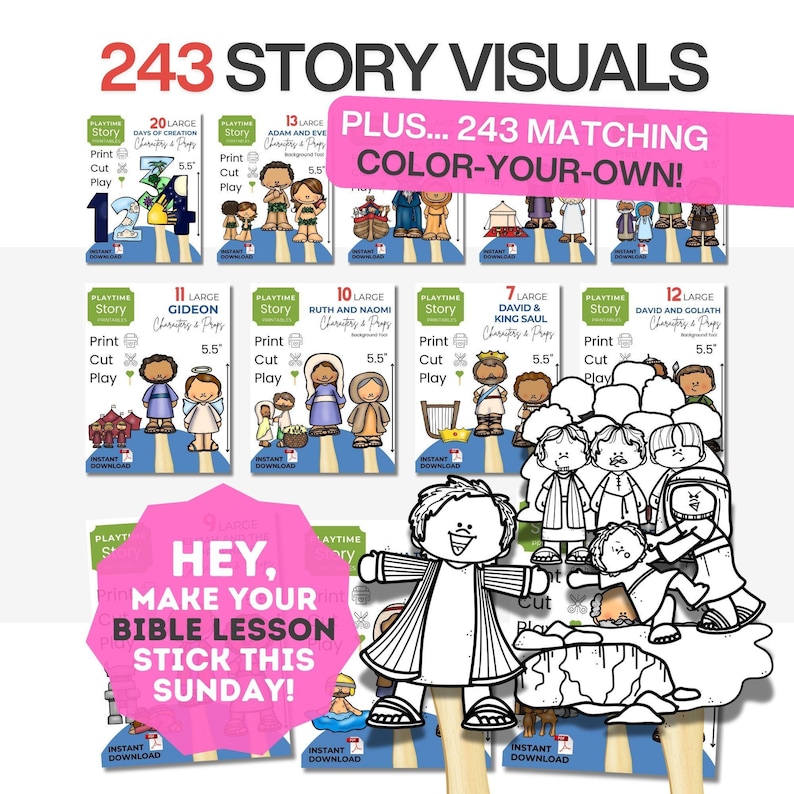 Old Testament Bible Story Puppets: Sunday School Felt Board (PDF) - Etsy