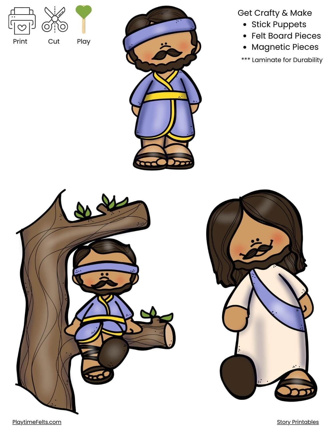 Zacchaeus Meets Jesus New Testament Bible Story for Kids Storytelling ...