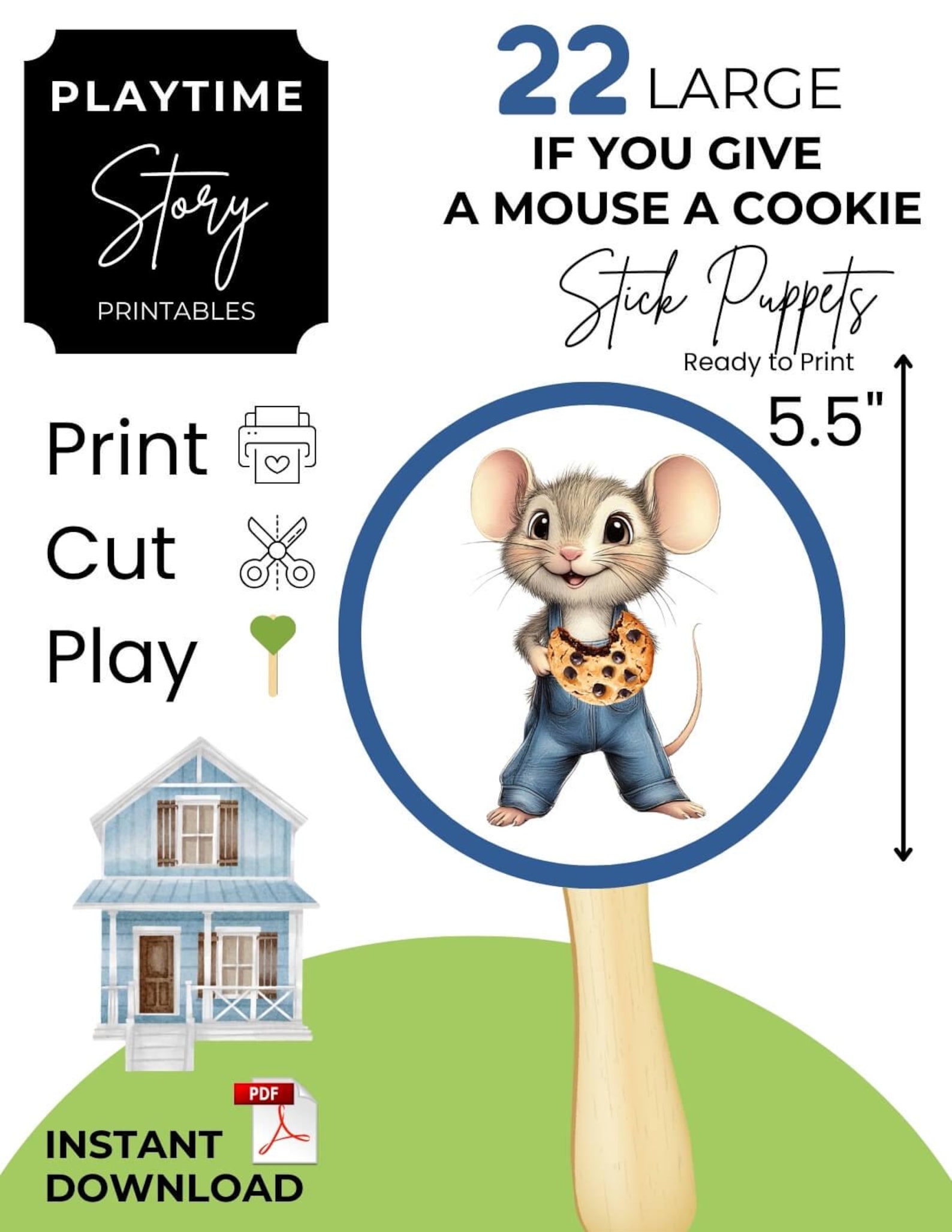 If You Give a Mouse a Cookie | Retelling Short Stories, Cut Out Puppets ...