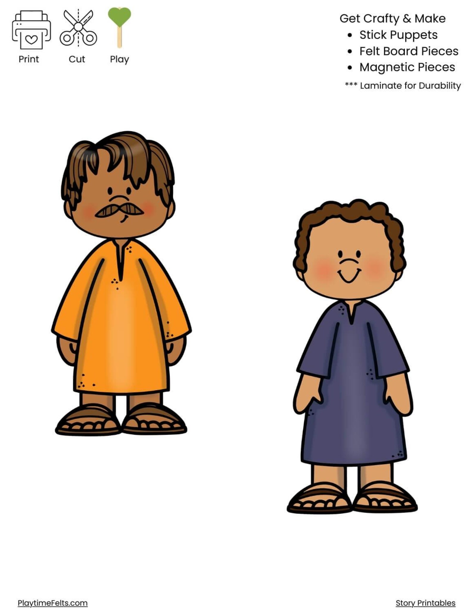 Jesus Heals Paralyzed Man Printables | Bible Story Stick Puppets (PDF ...
