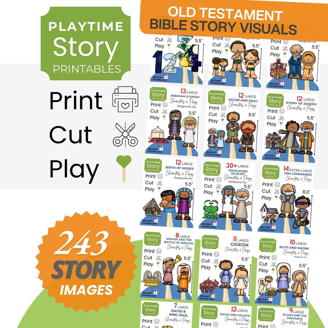 Old Testament Bible Story Puppets: Sunday School Craft Activity (PDF ...