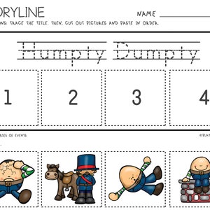 Humpty Dumpty Prek Worksheets Preschool-kindergarten, Montessori ...