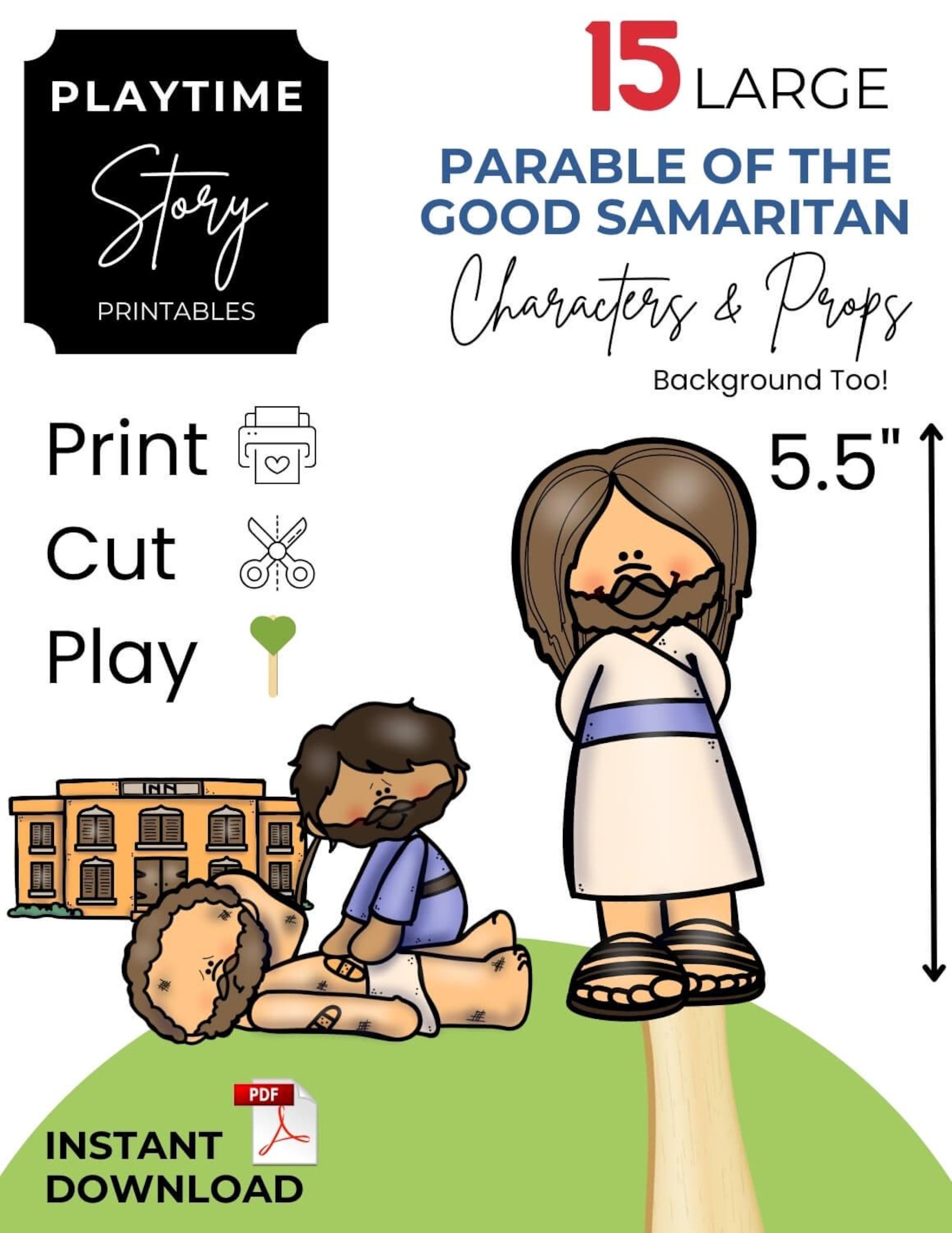 Good Samaritan Parable | New Testament Story for Kids | Sequencing ...