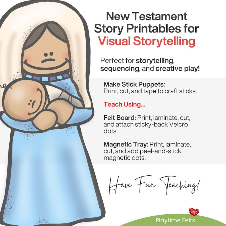 Bible Puppet Printable Jesus Story Stick Puppets Stories of Jesus ...