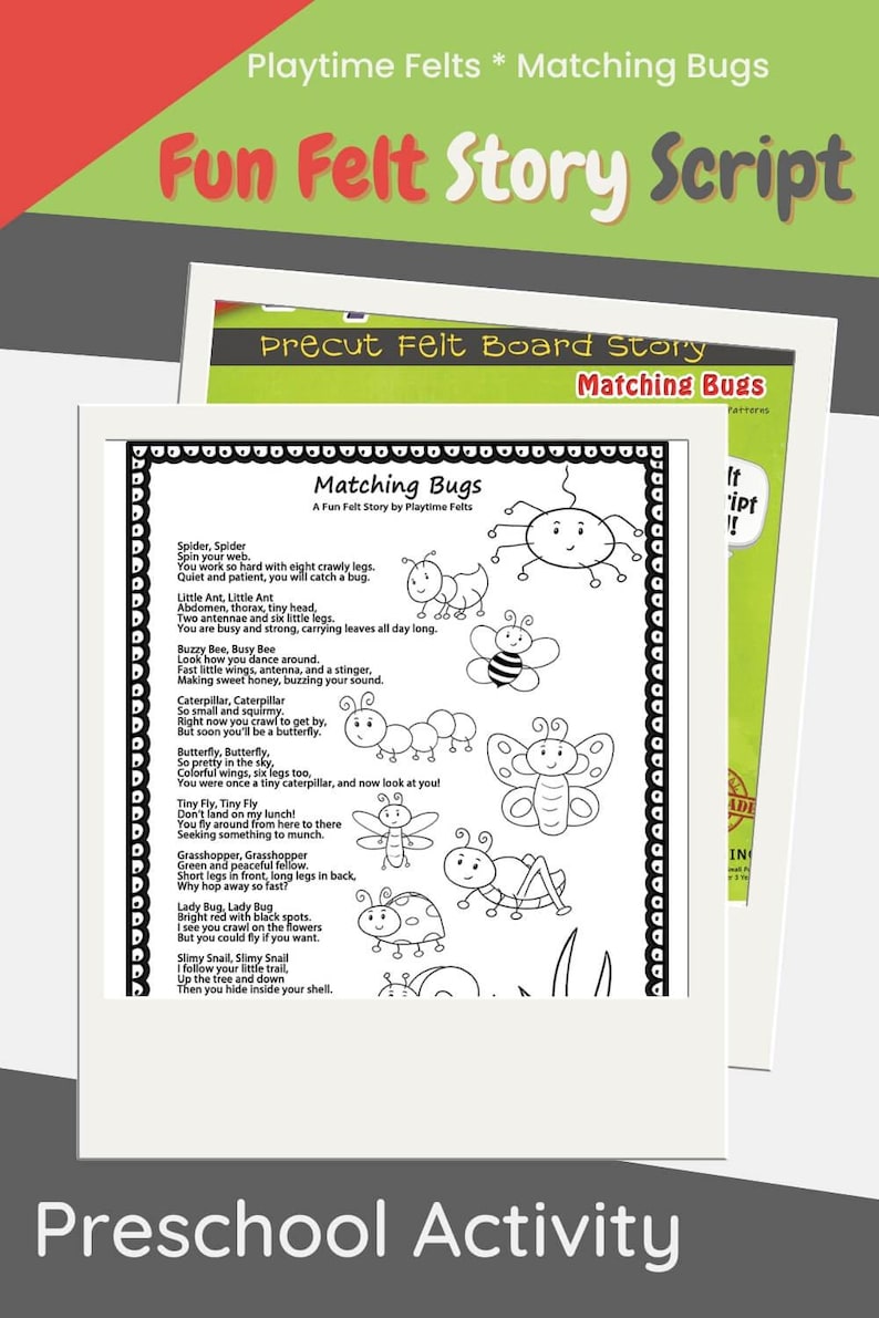 Spring Bugs | Storytime Kids Activities | Felt Board Stories for ...