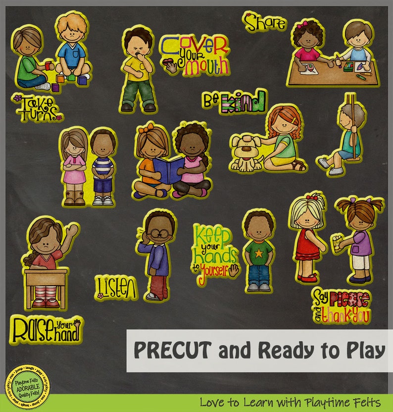Manners Matter Felt Board Story Set: Preschool Social Skills Activity ...