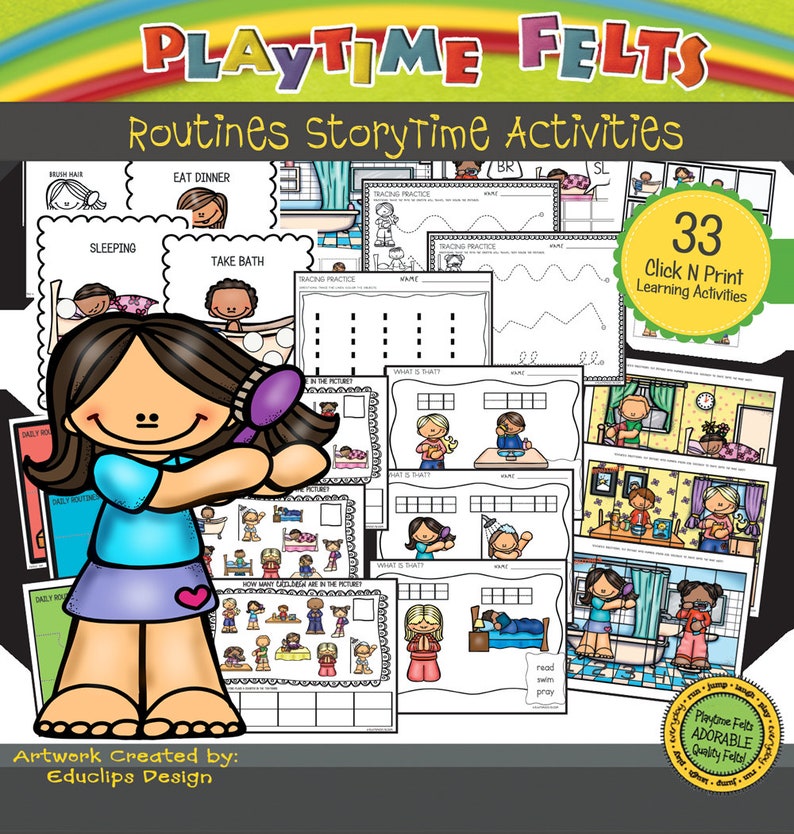 Daily Routines Pre K Printable Worksheets - Etsy