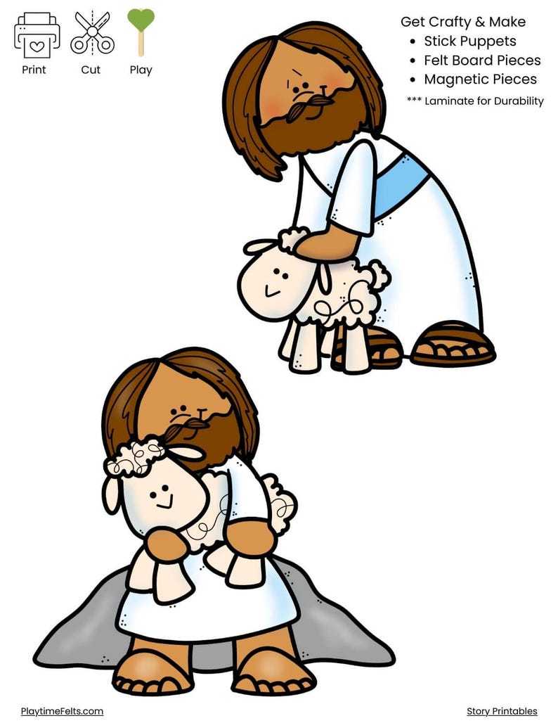 Jesus the Good Shepherd Storytelling Printables Bible Stories for Kids ...