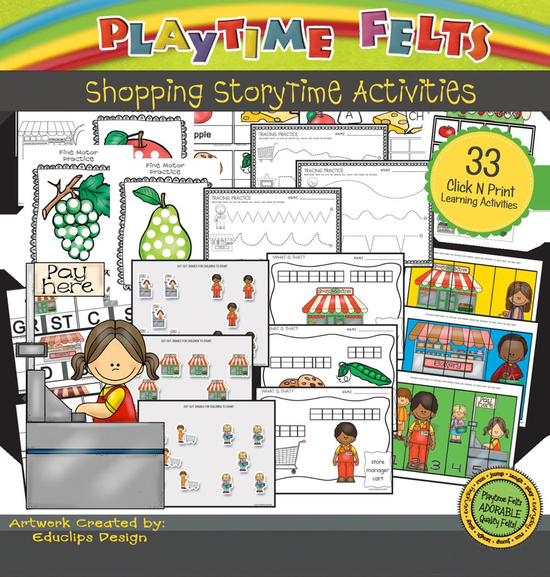 Let's Go Shopping Prek Worksheets Preschool-kindergarten, Montessori ...