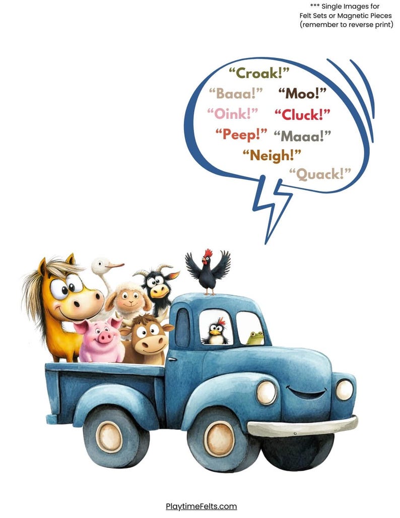 Little Blue Truck Stick Puppet Kit: DIY Story Props (digital Download ...