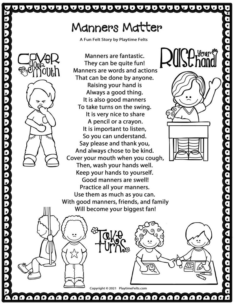 Manners Matter Felt Story Set | Felt Board Stories for Pre K ...