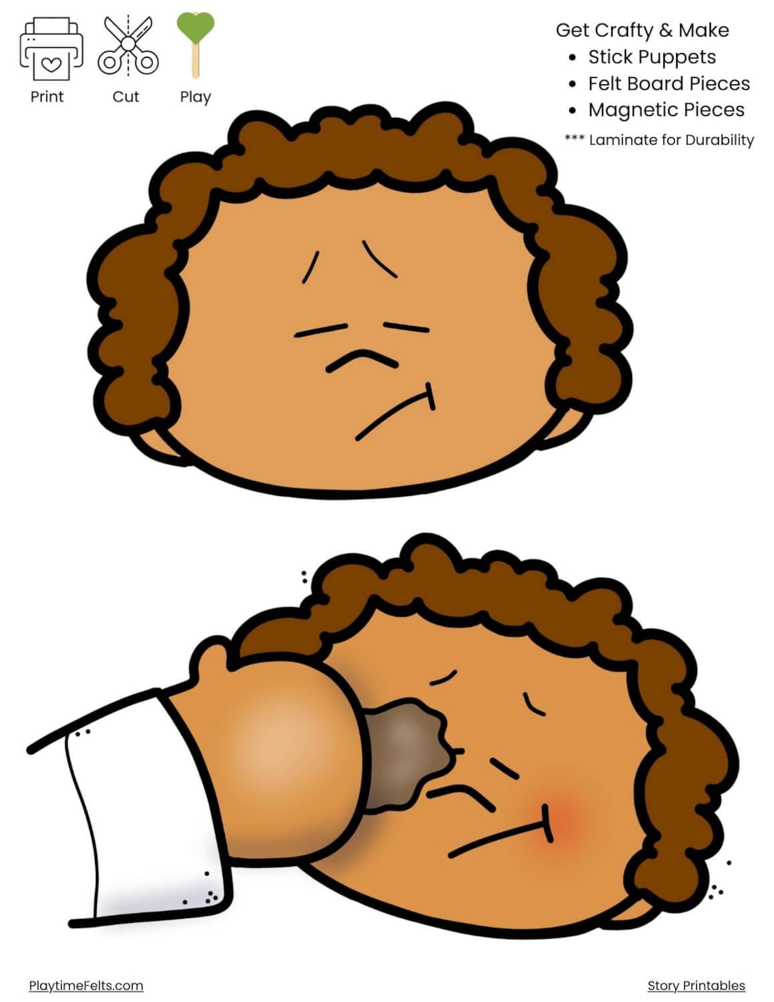 Jesus Heals a Blind Man Printable Story Puppets (PDF) - Etsy