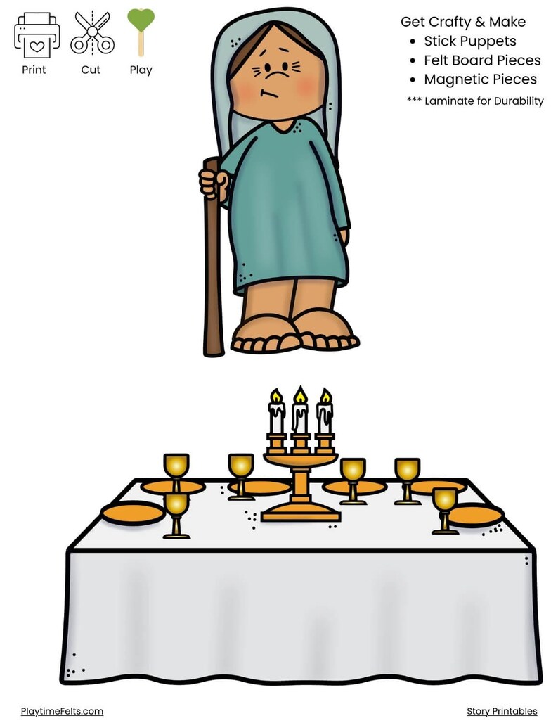 Great Banquet Parable New Testament Story for Kids Sequencing Skill ...