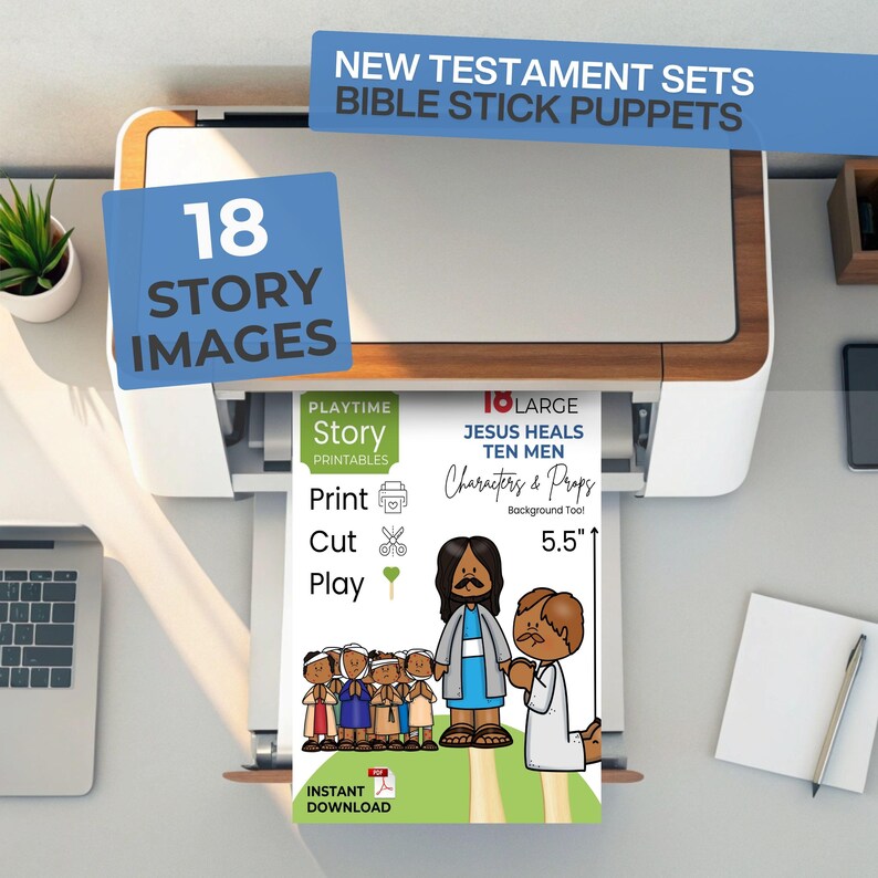 Jesus Heals Ten Lepers Puppets – Miracles of Jesus Printable Bible ...
