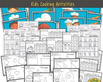 Kids Cooking Prek Worksheets Preschool-kindergarten, Montessori ...
