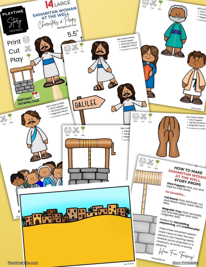 Samaritan Woman at the Well New Testament Stories for Kids Storytelling ...