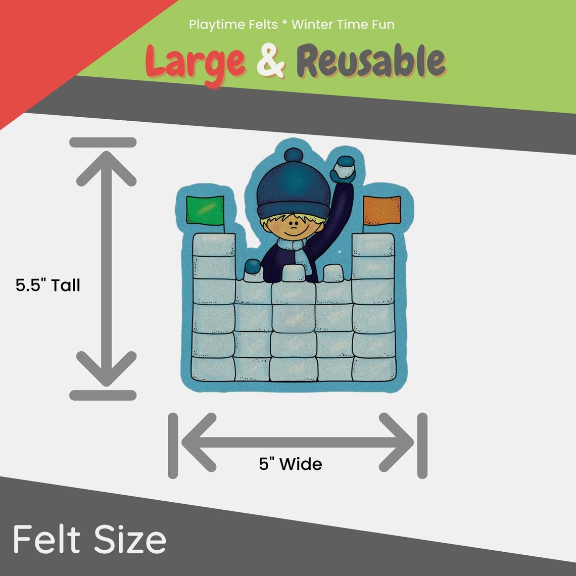 Winter Time Fun Felt Story | Playtime Felt Story | Reusable Felt Board ...