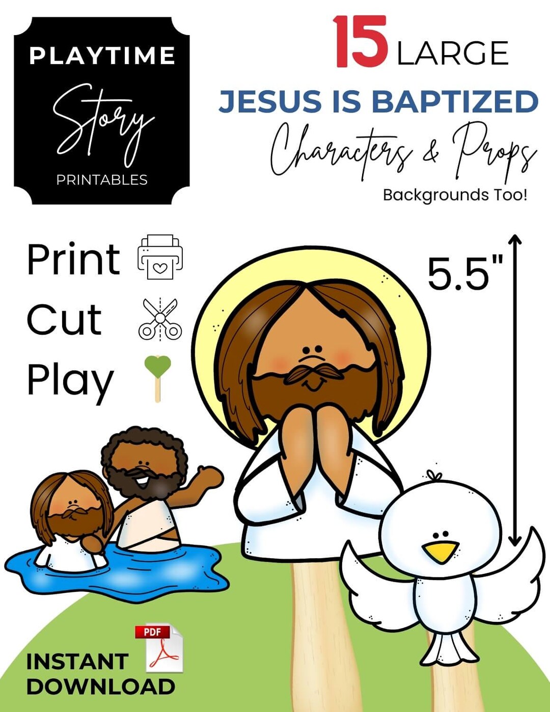 New Testament Bible Stories | Baptism of Jesus Christ | Story Time ...
