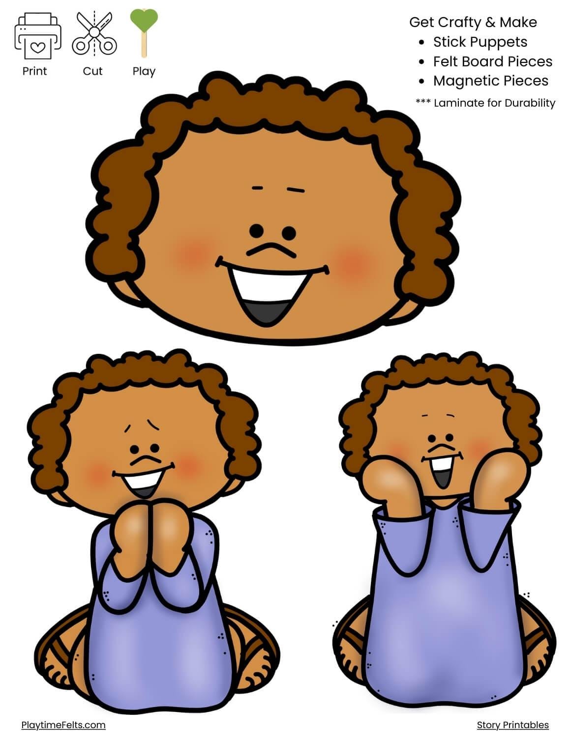 Jesus Felt Board Stories Jesus Heals A Blind Man Felt Board Set - 15 ...