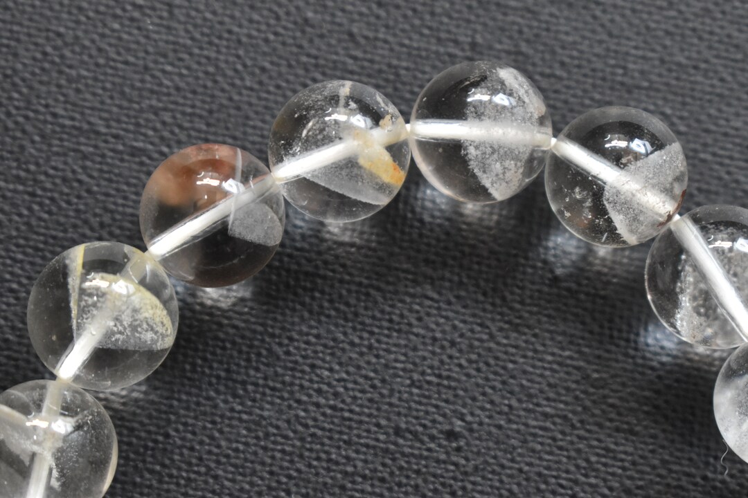 Special Edition Pyramid White Phantom Quartz Stretch Bracelet, 12.5mm ...