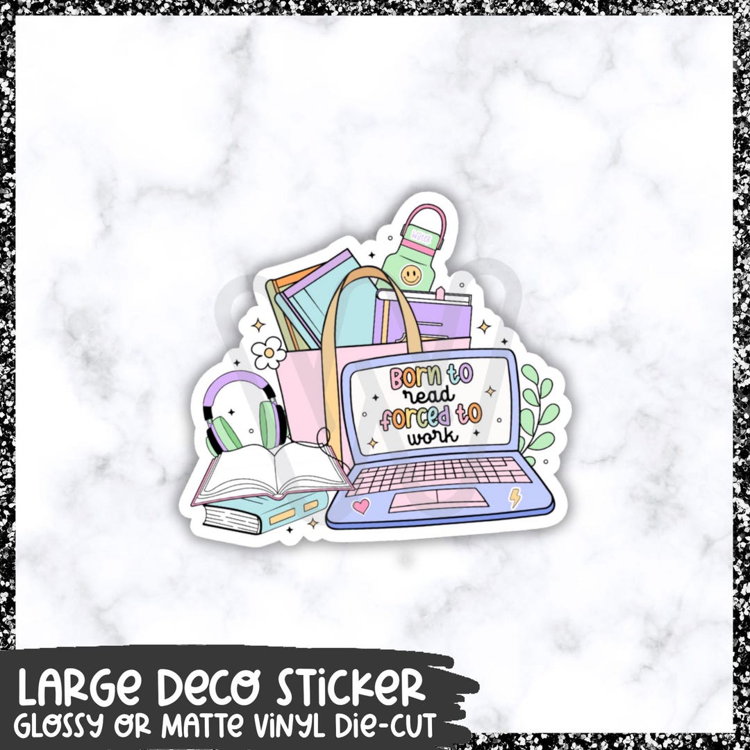 Forced to Work || Large Deco Stickers || Matte Vinyl Stickers ...