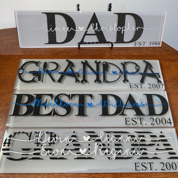 Personalized Dad Plaque dad Grandpa Papa Etc - Etsy