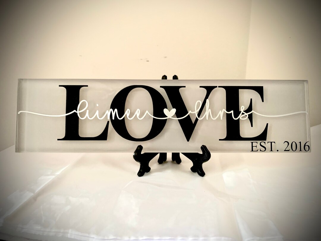 Personalized Love Plaque (valentine’s Day, Anniversary, Wedding) - Etsy