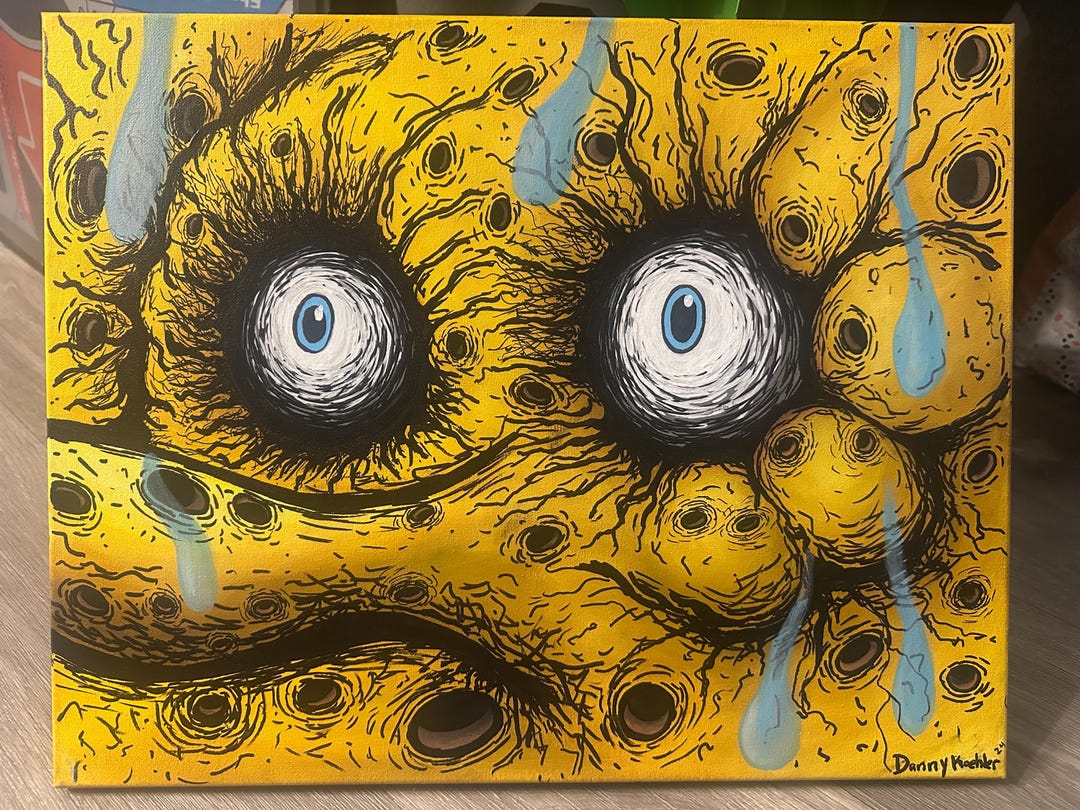 Dehydrated Spongebob Painting - Etsy