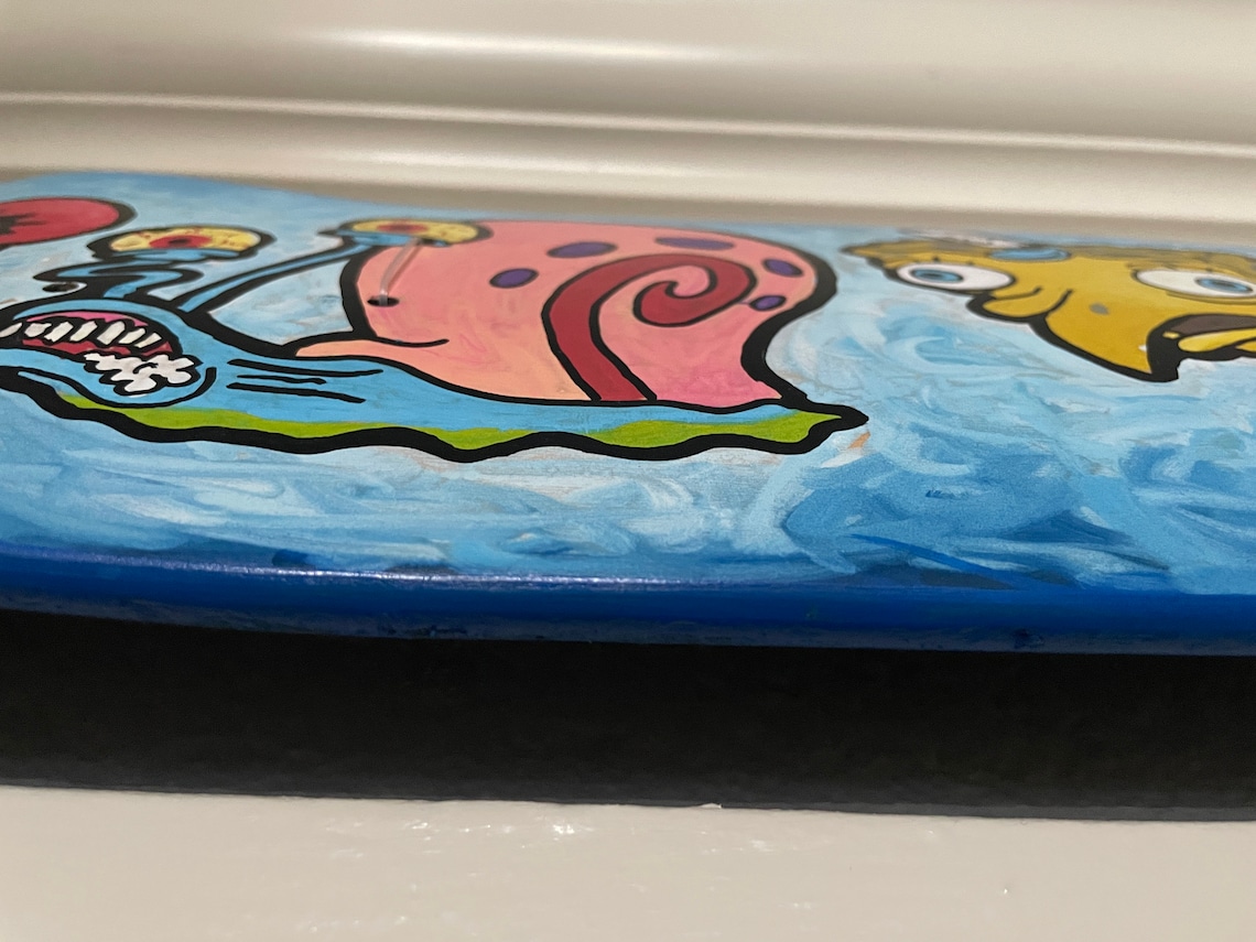 Hand Painted Skateboard Deck- Spongebob Squarepants - Etsy